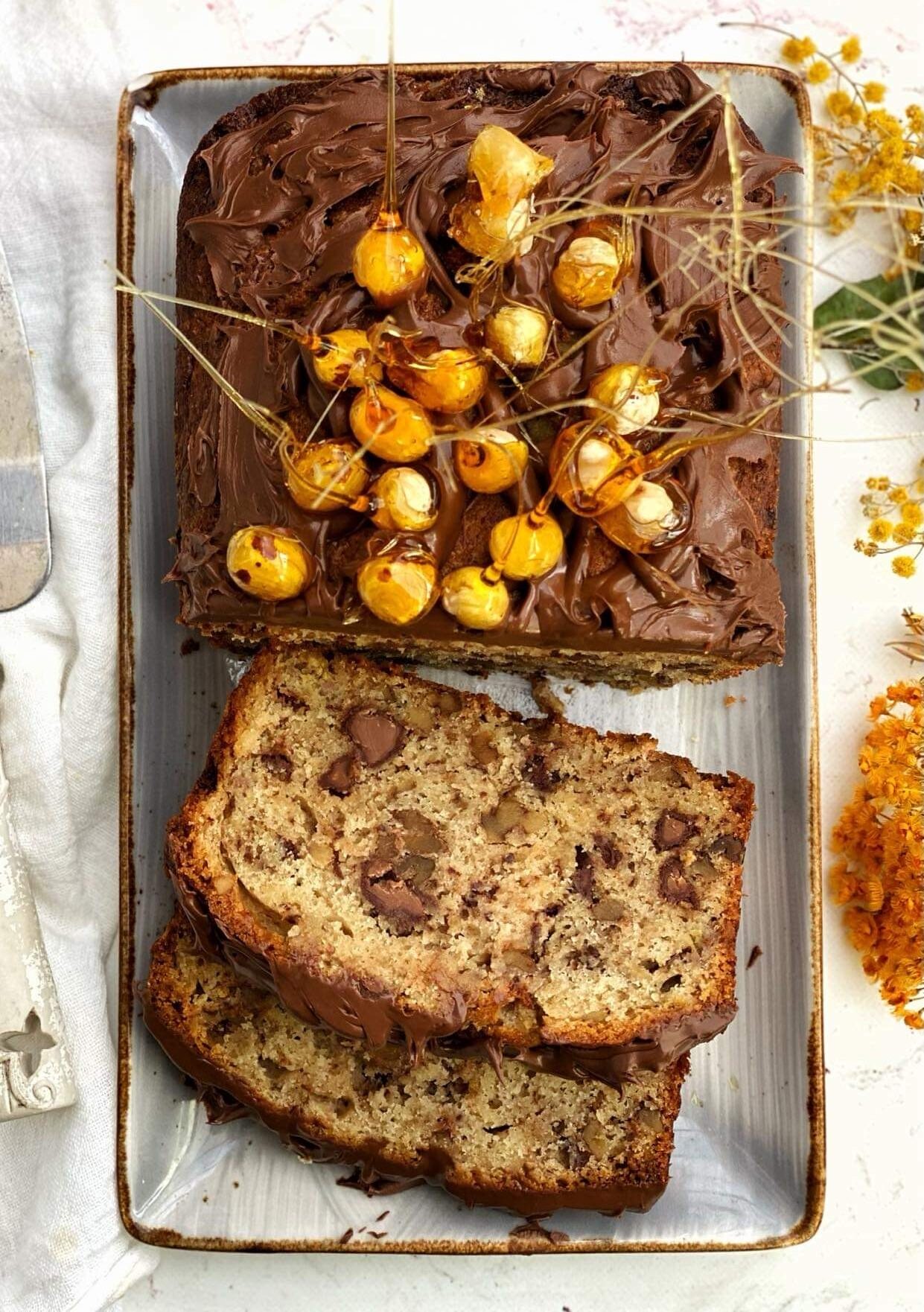 German Chocolate and Nut Loaf (Nusskuchen) - Mama Lola Cooks